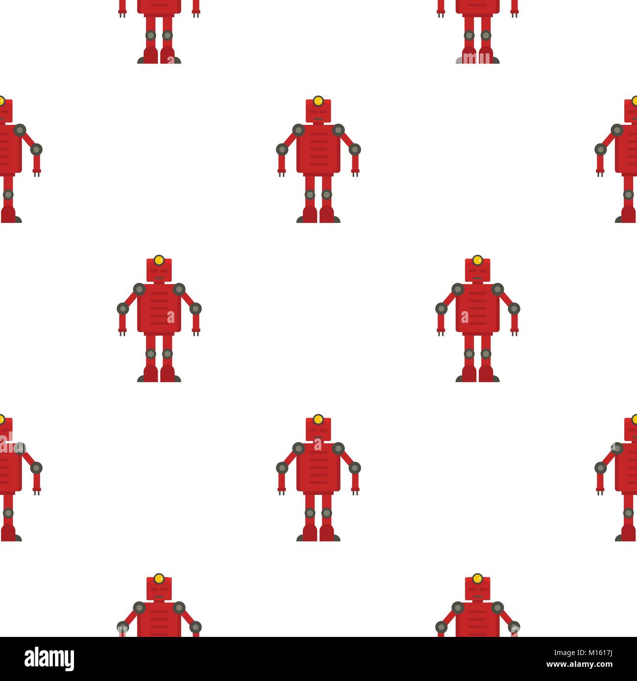 Red robot pattern seamless Stock Vector Image & Art - Alamy