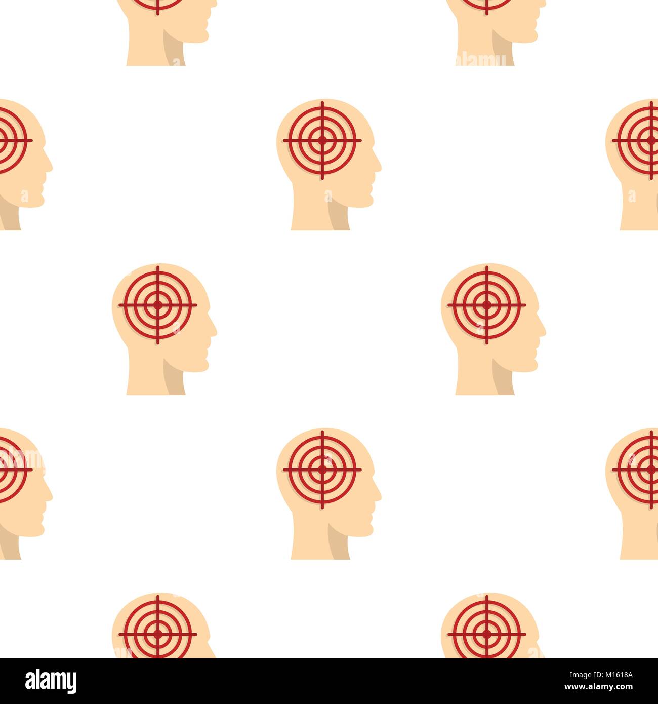 Human head with red crosshair pattern seamless Stock Vector Image & Art ...