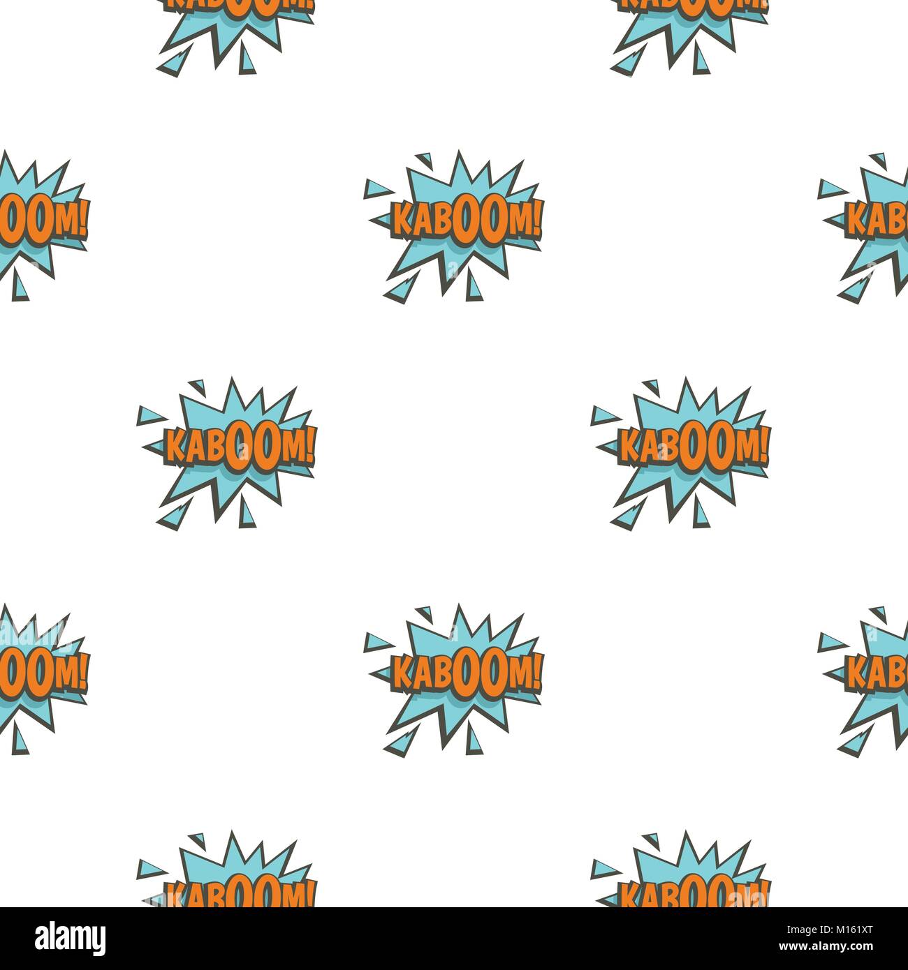Kaboom, comic text sound effect pattern seamless Stock Vector Image ...