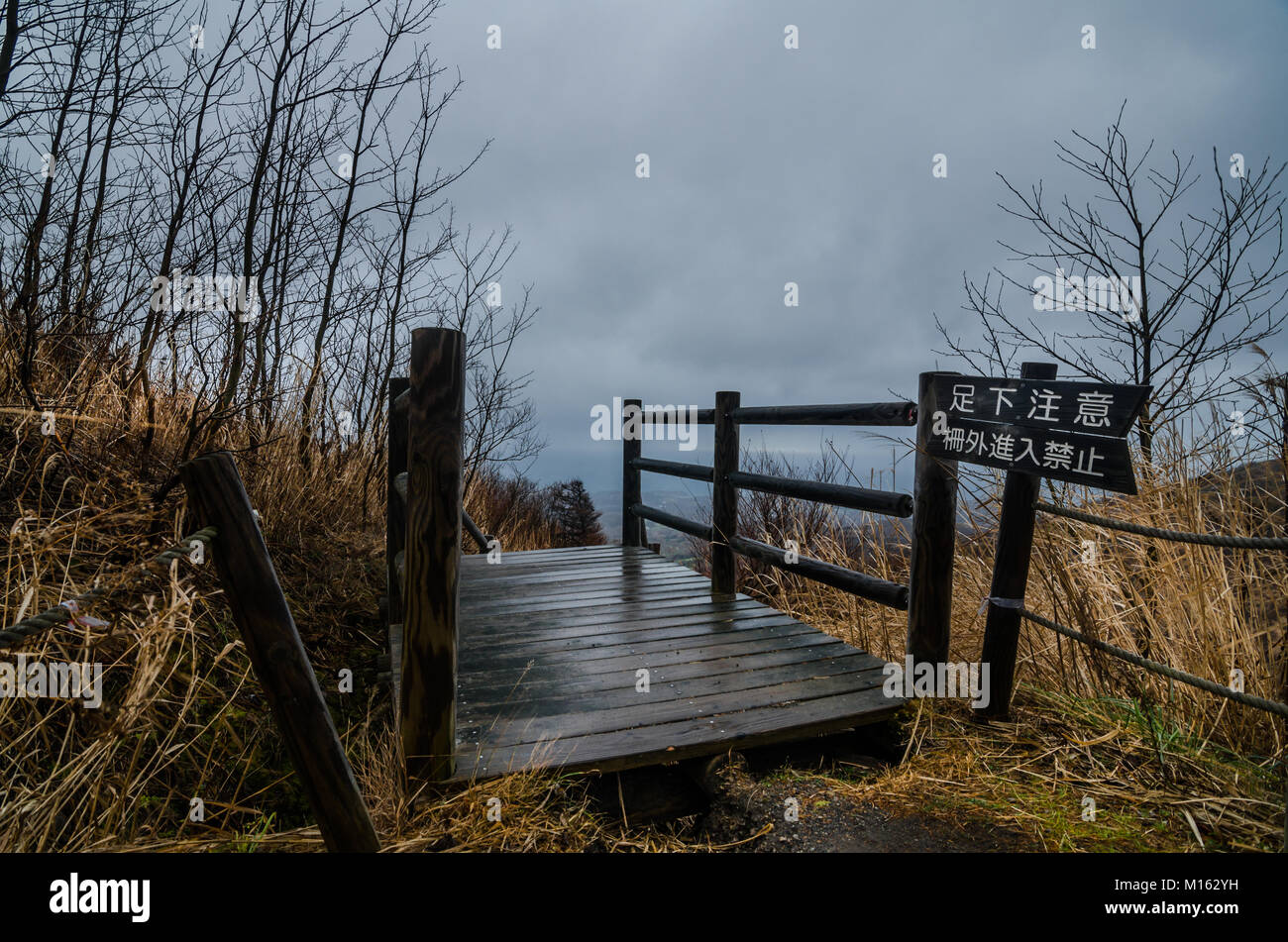 Panoramic view of Mount Usu. Mount Usu is an active stratovolcano in ...