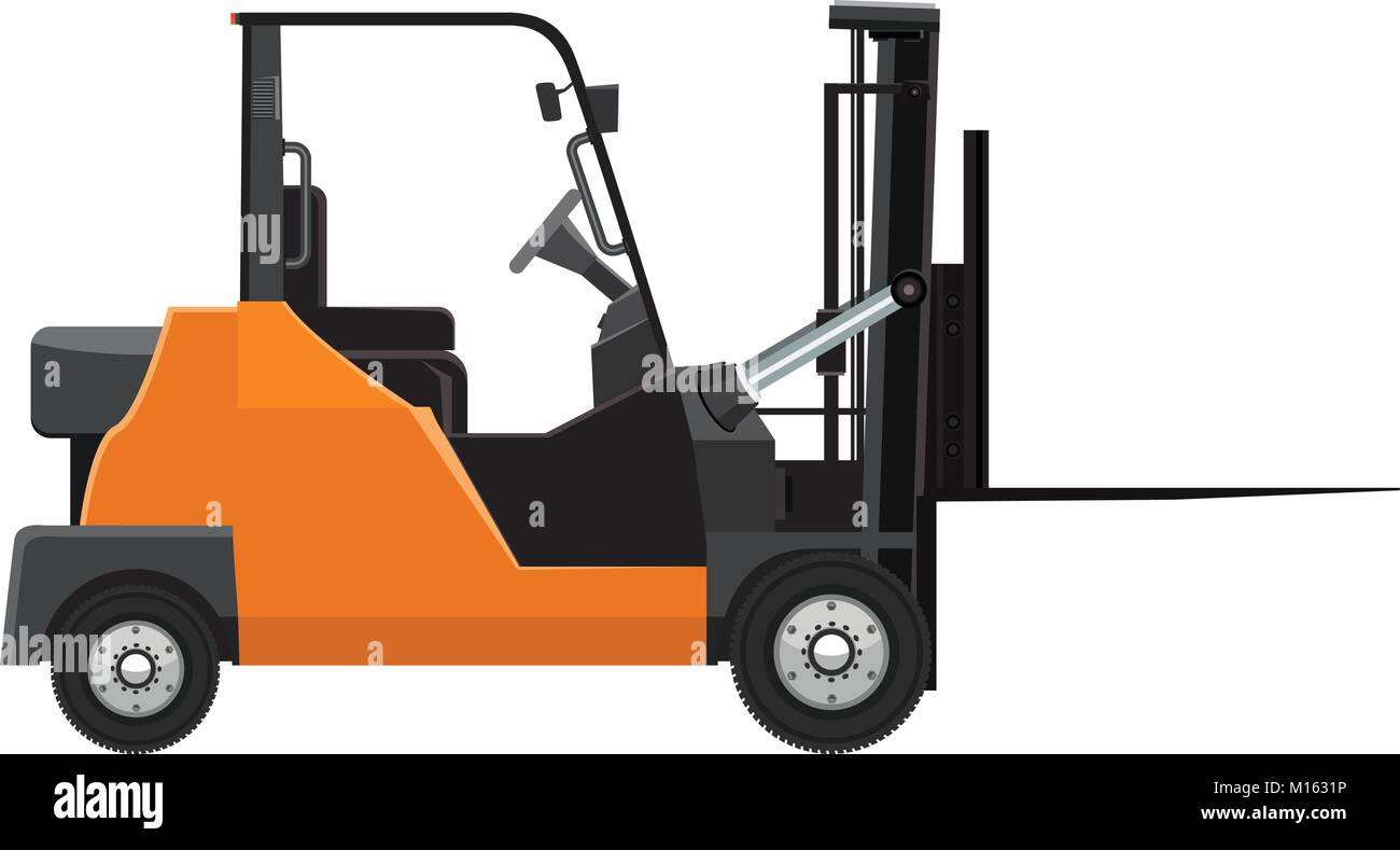 Fork lift truck side view hi-res stock photography and images - Alamy