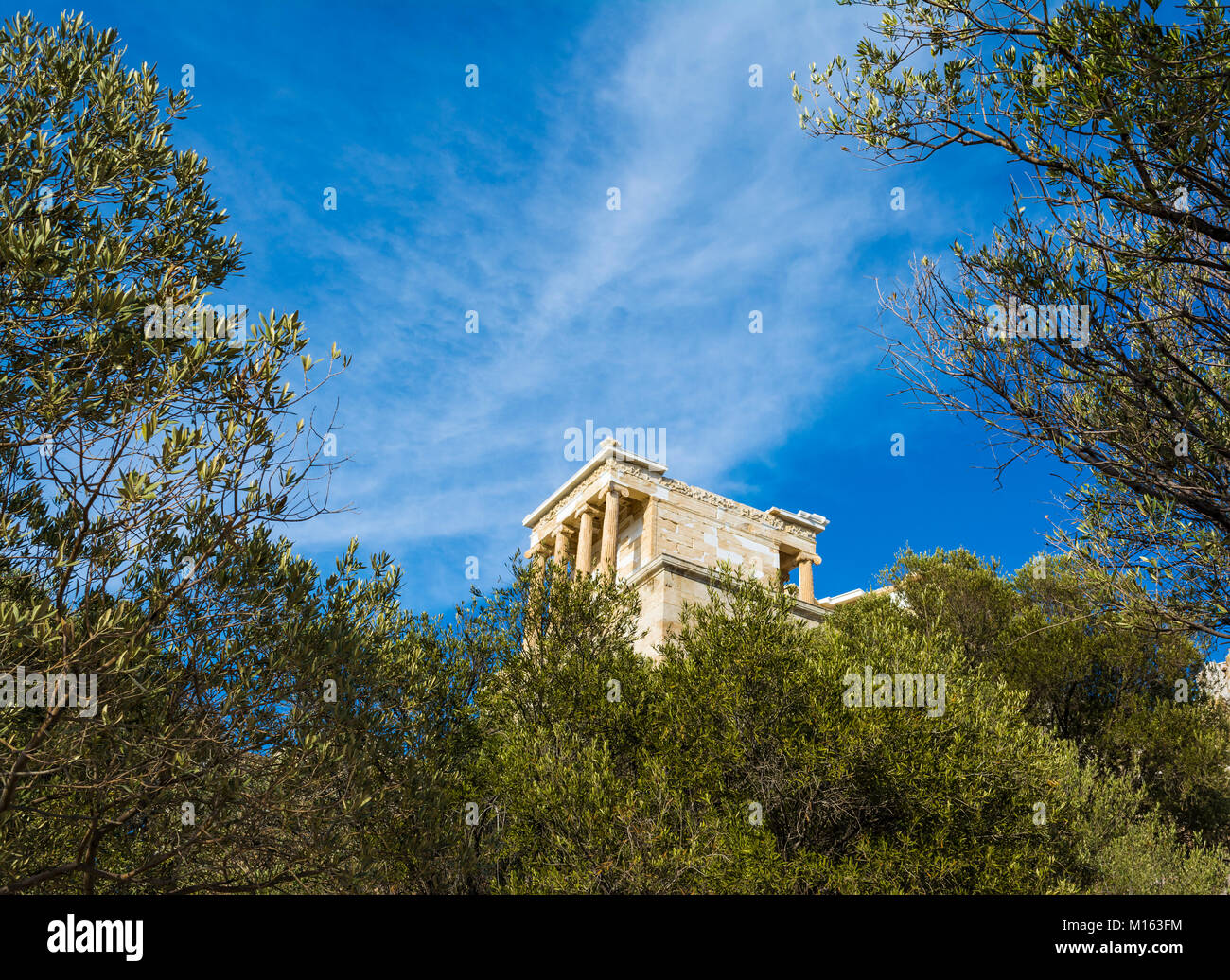 The Beautifully Preserved Temple of Athena Nike at Acropolis, Athens. The Temple of Athena Nike ...