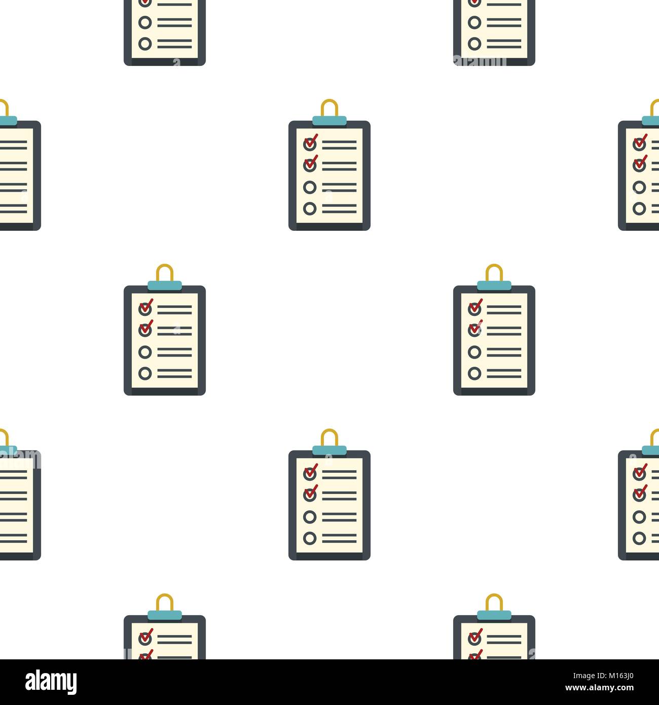Clipboard with checklist pattern flat Stock Vector Image & Art - Alamy