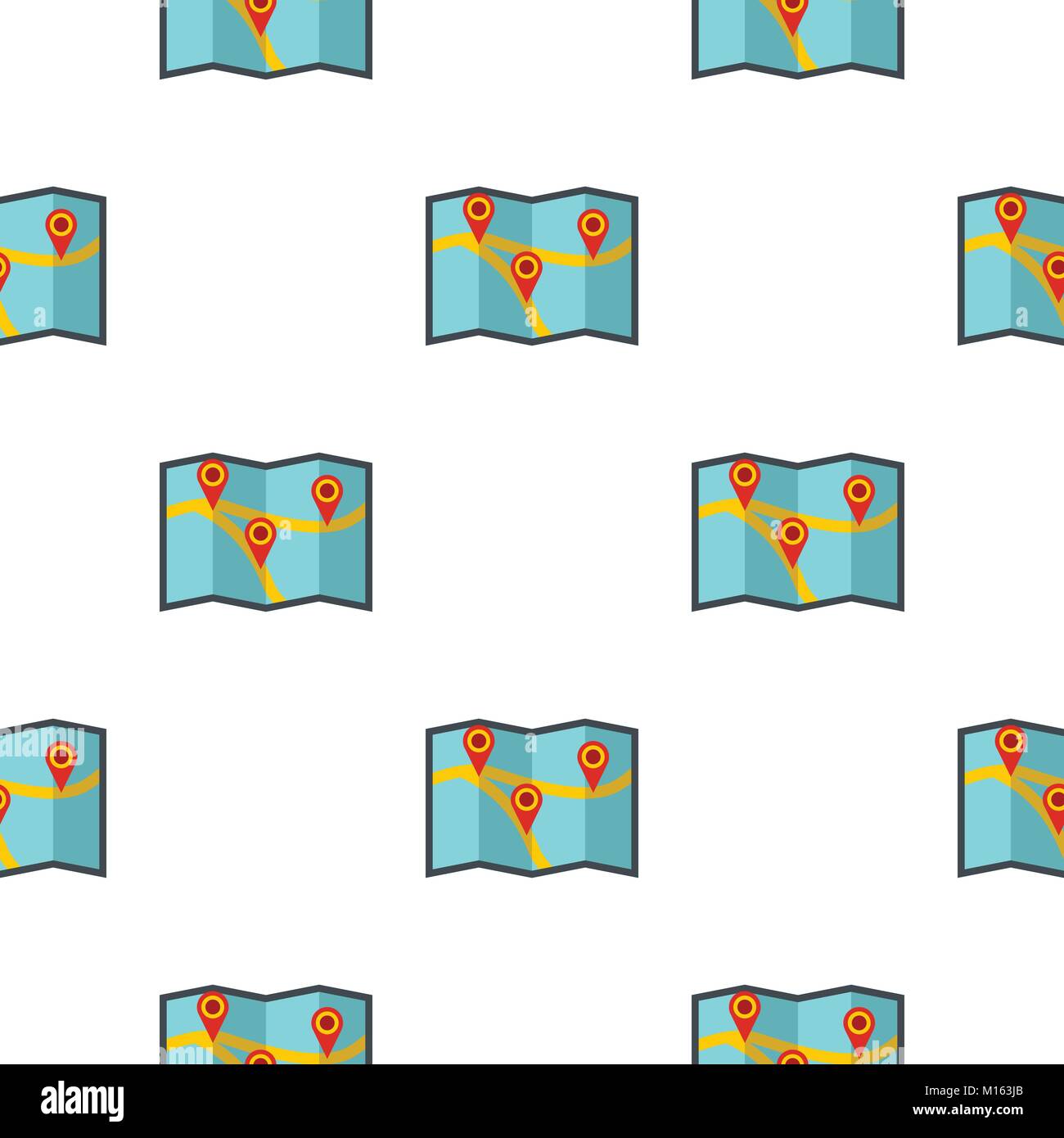 Map with pointer pattern flat Stock Vector Image & Art - Alamy