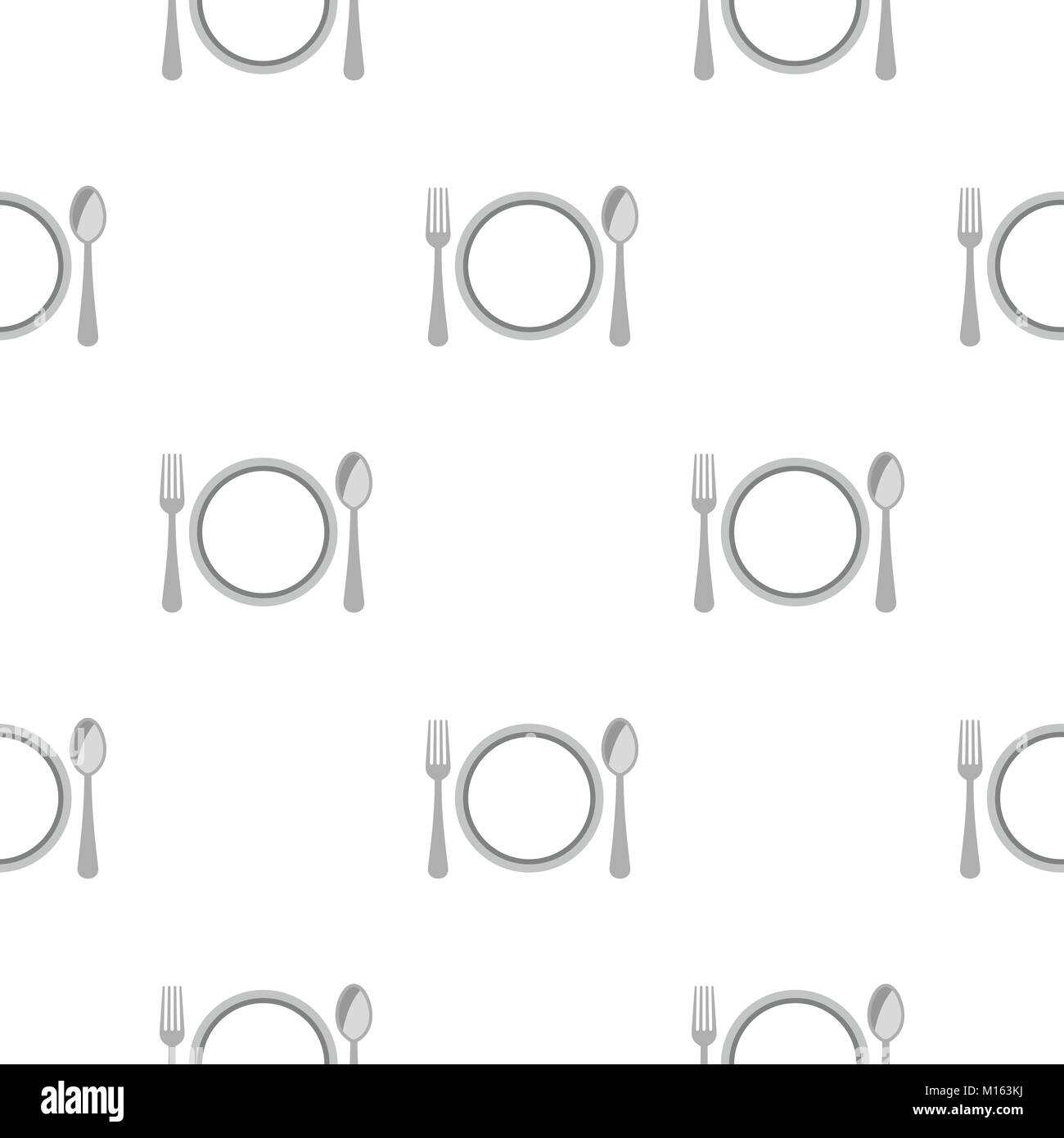 Plate spoon and fork pattern flat Stock Vector Image & Art - Alamy