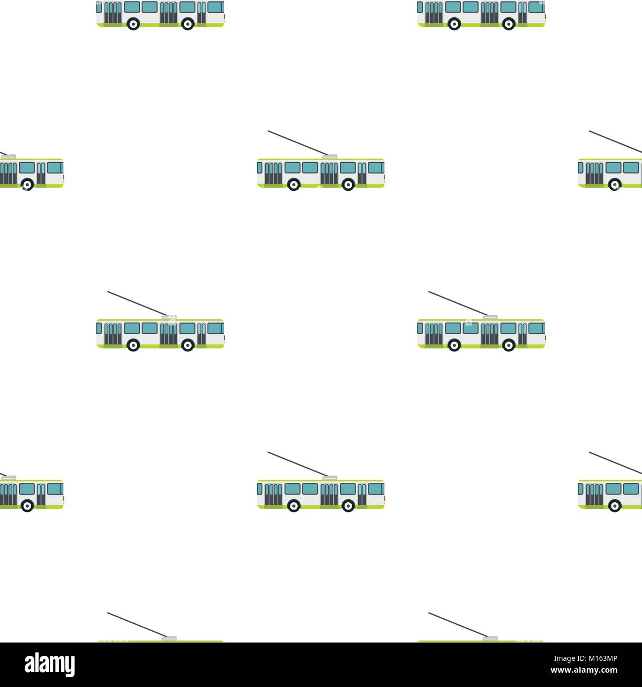 Trolley bus pattern flat Stock Vector Image & Art - Alamy