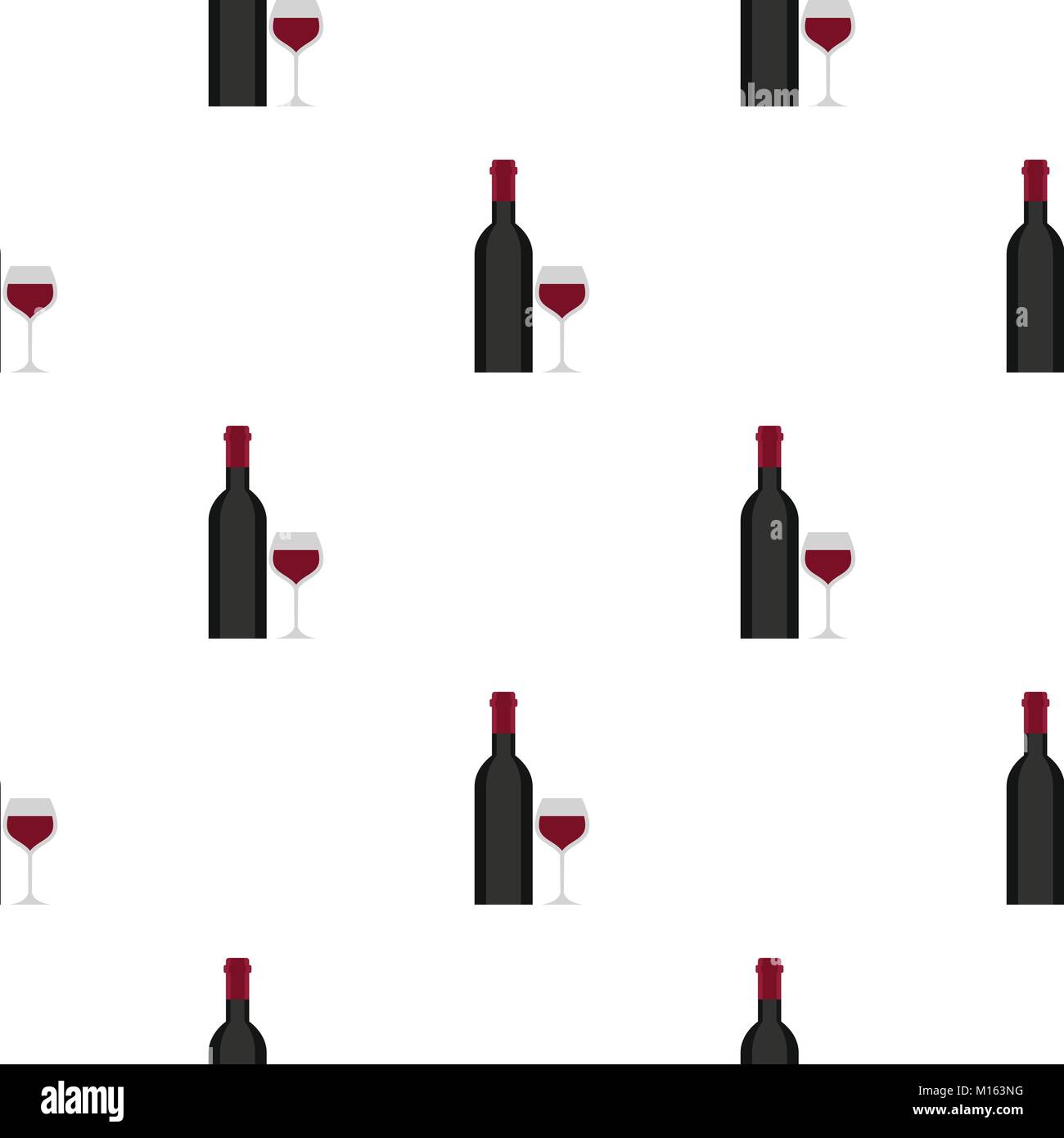 Bottle and glass pattern flat Stock Vector Image & Art - Alamy