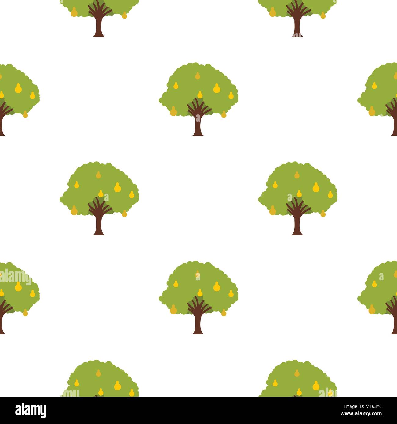 Big tree with fruit pattern flat Stock Vector Image & Art - Alamy