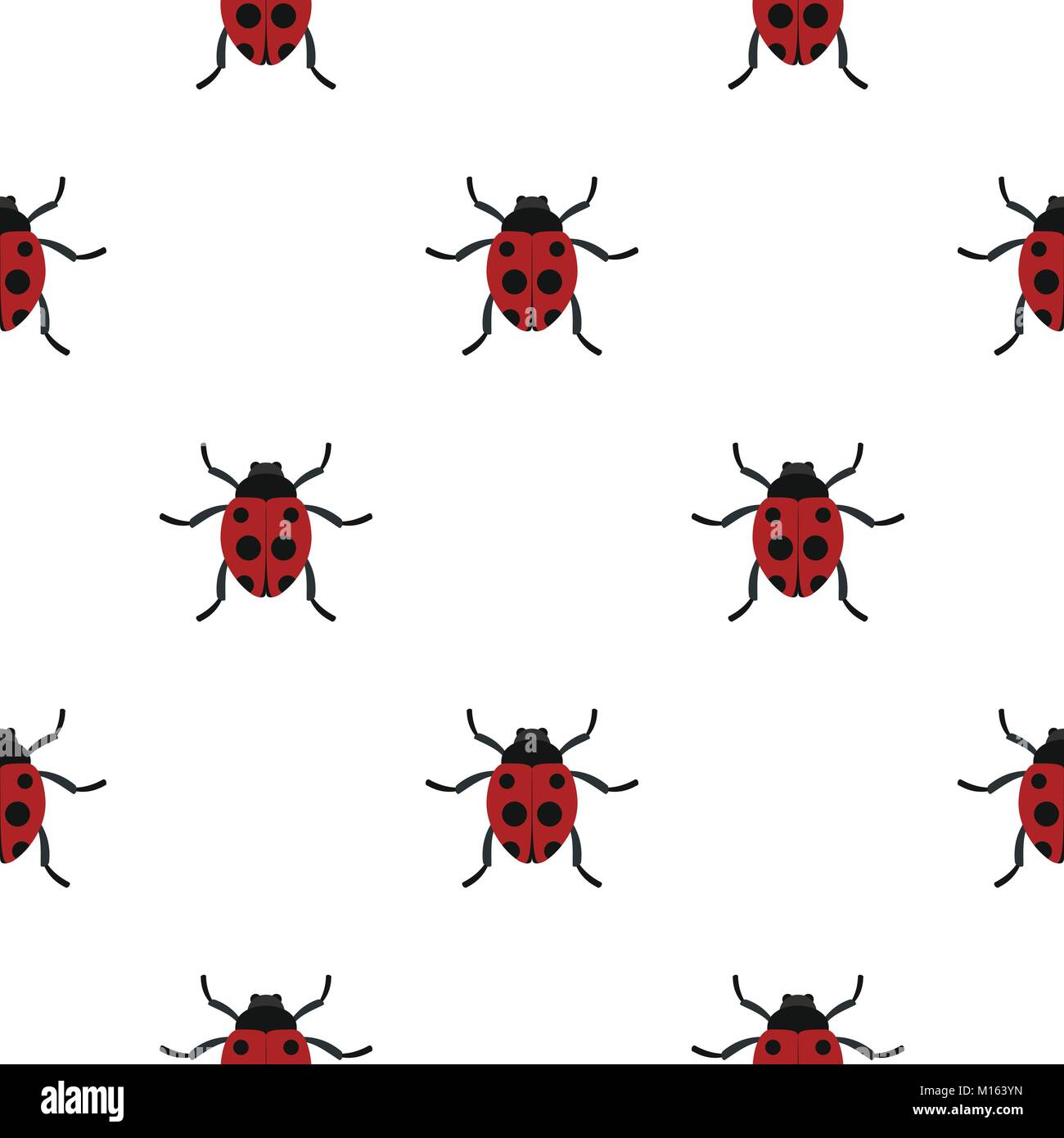 Ladybug pattern flat Stock Vector Image & Art - Alamy