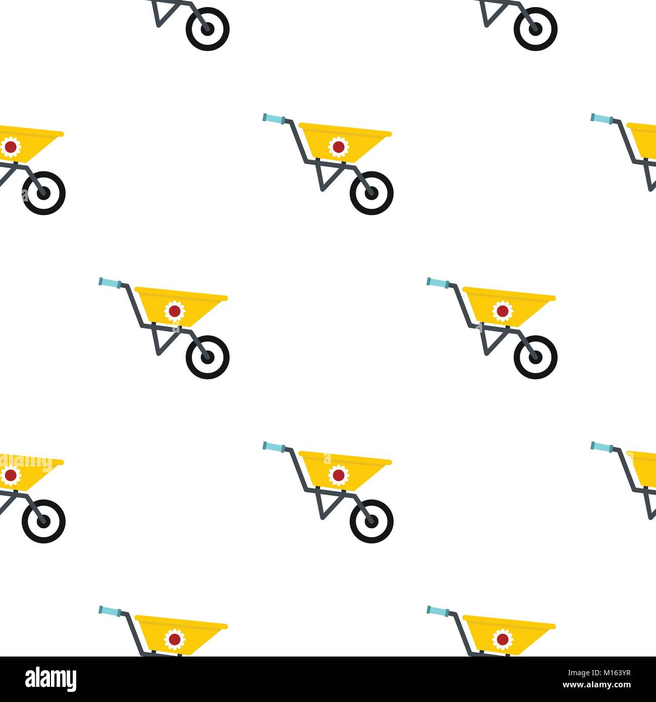 Garden wheelbarrow pattern flat Stock Vector Image & Art - Alamy
