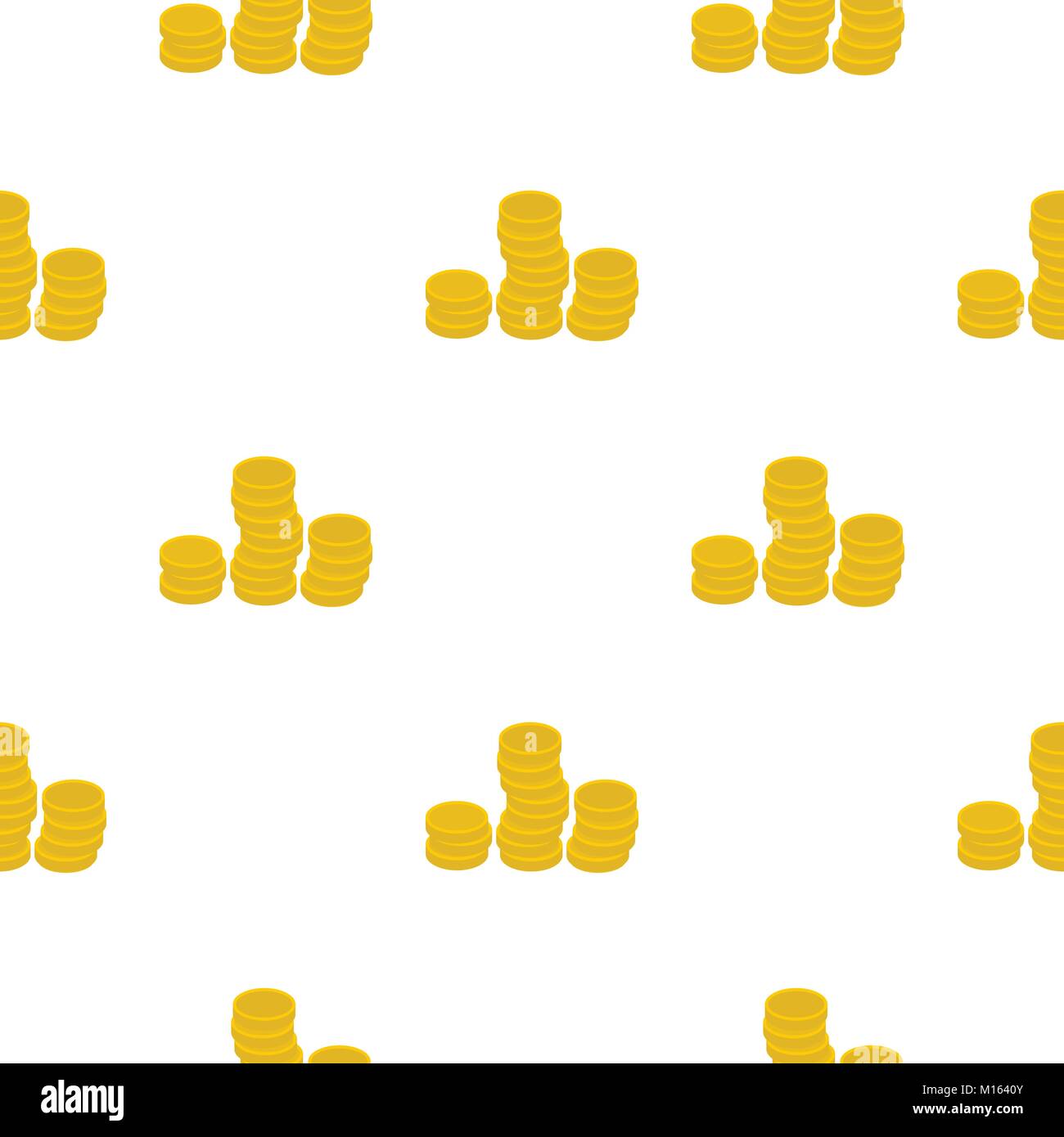 Gold coins pattern flat Stock Vector Image & Art - Alamy