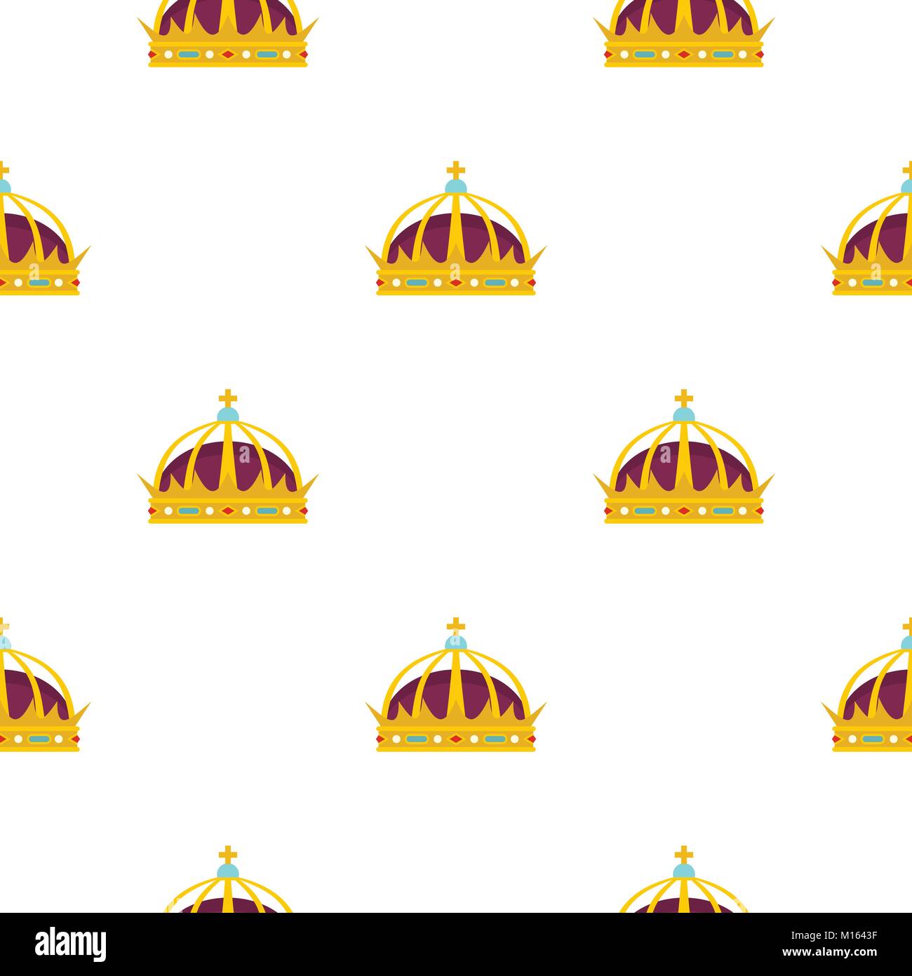 Crown pattern flat Stock Vector Image & Art - Alamy