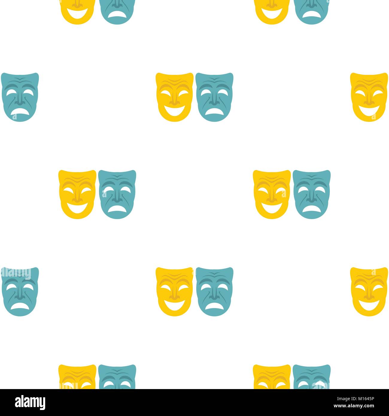 Happy and sad mask pattern flat Stock Vector Image & Art - Alamy