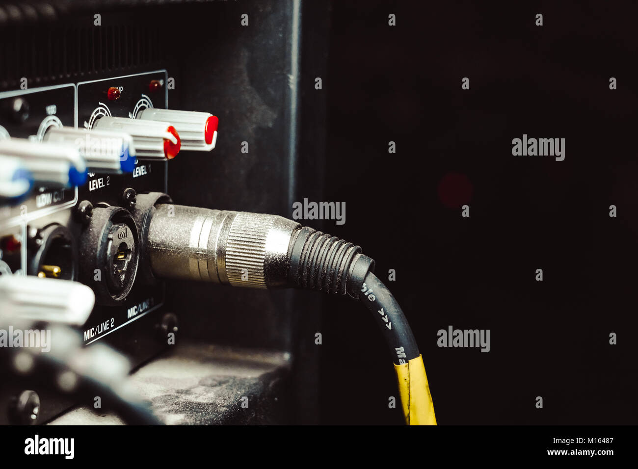 Audio connectors that are included with the audio mixer. audio cable ...