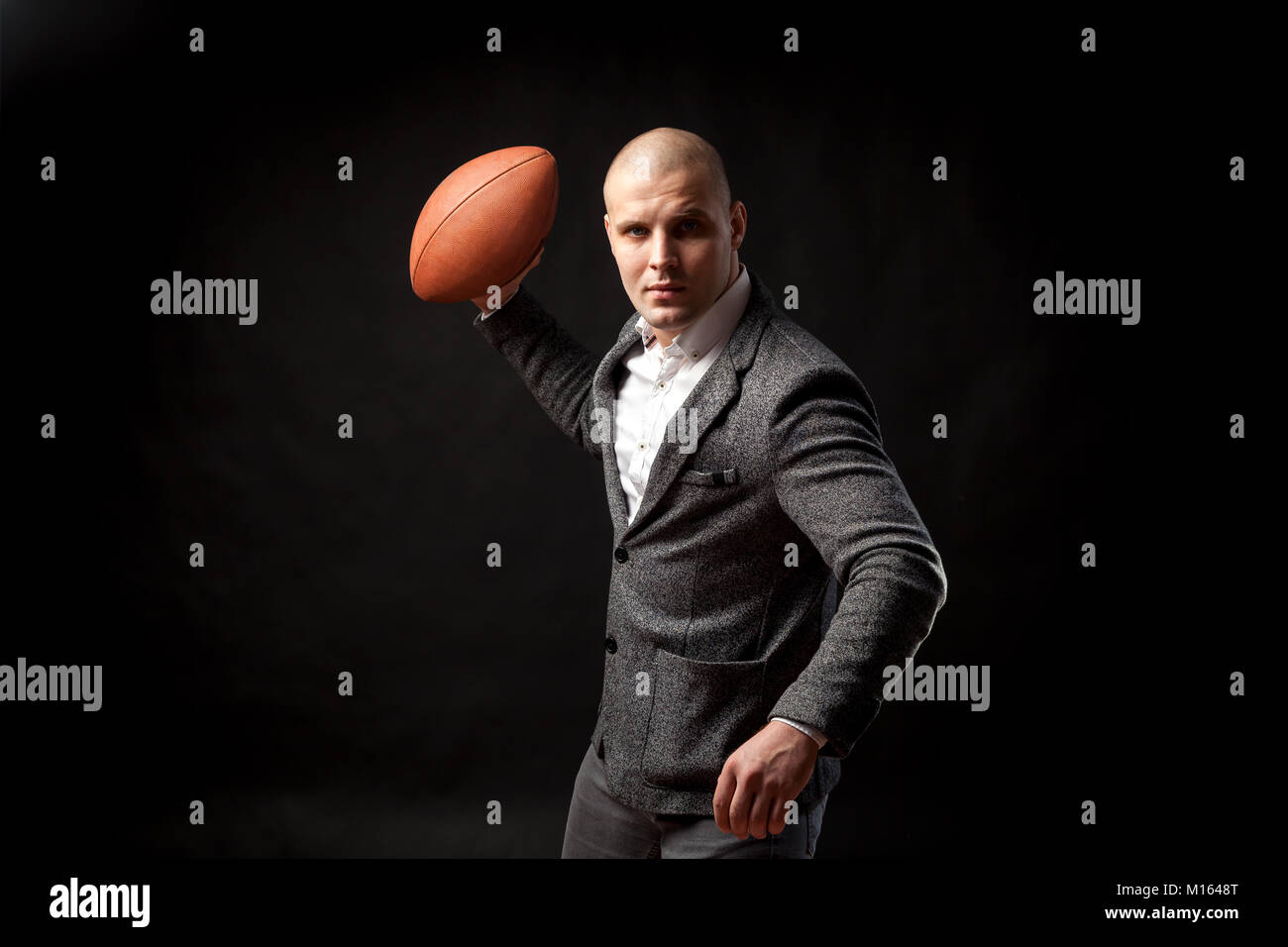 Bald male rugby player hi-res stock photography and images - Alamy