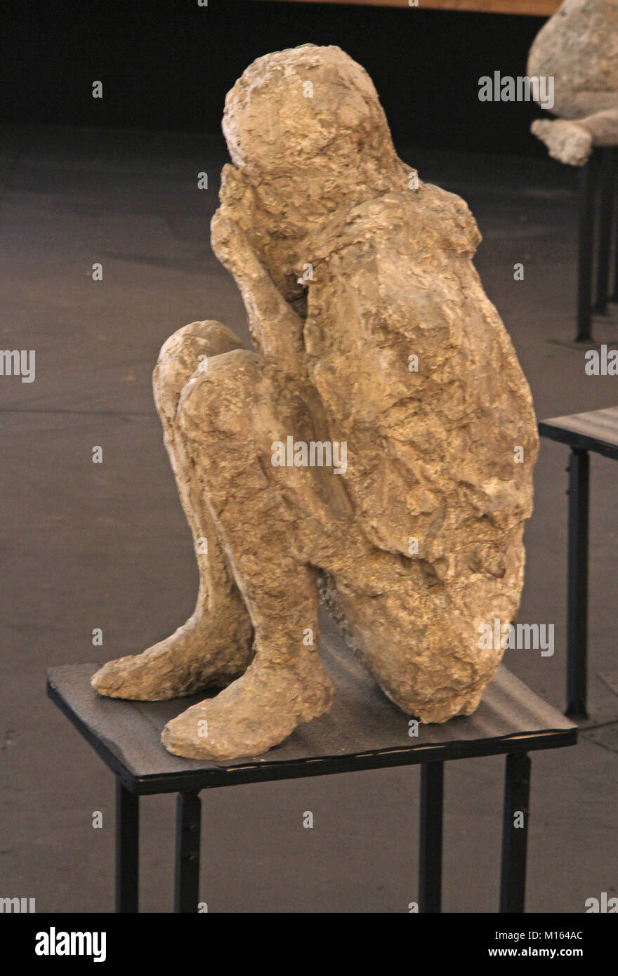 One of twenty cast preserved victims from the mount Vesuvius eruption ...