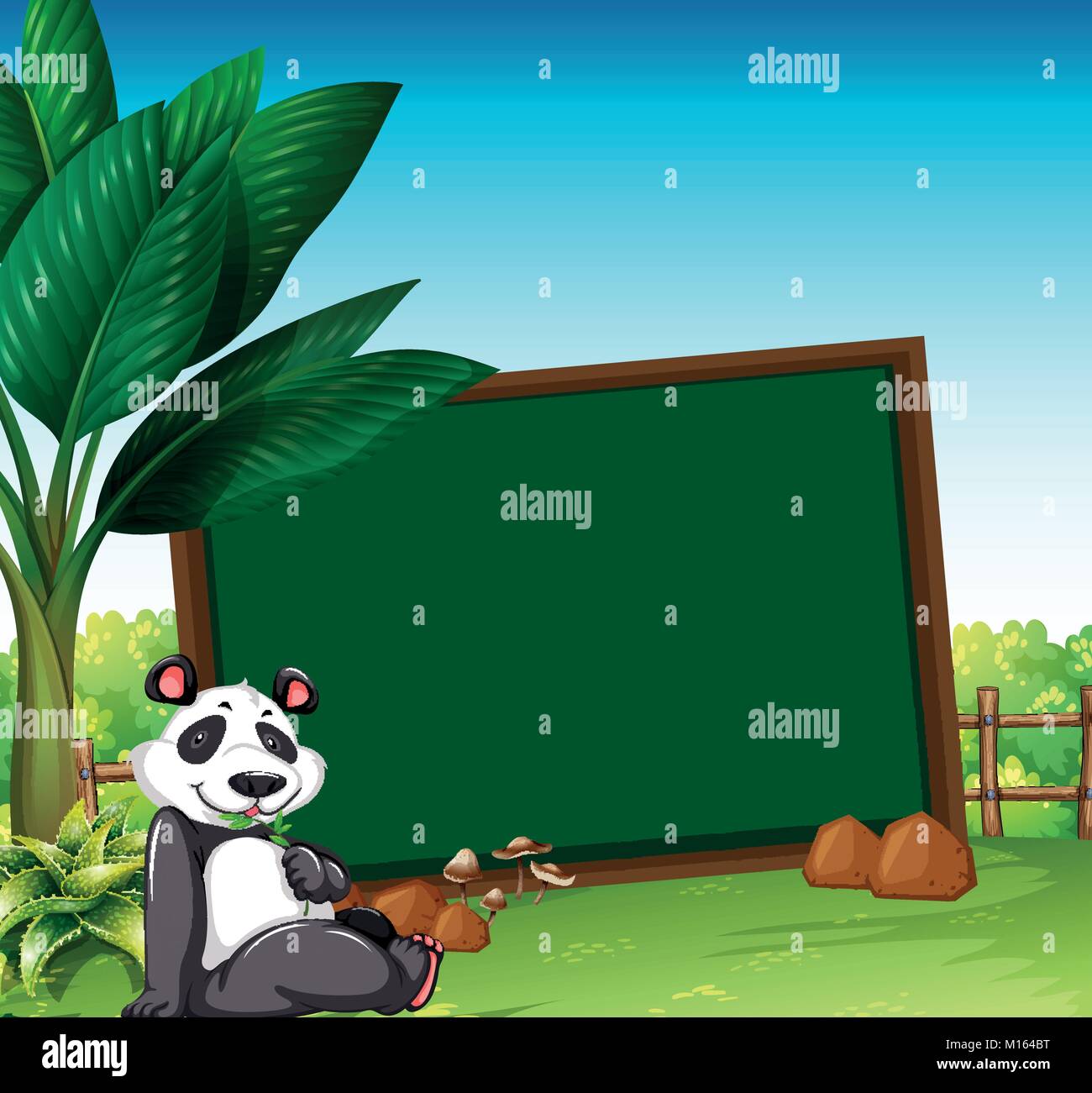 Border design panda illustration hi-res stock photography and images ...