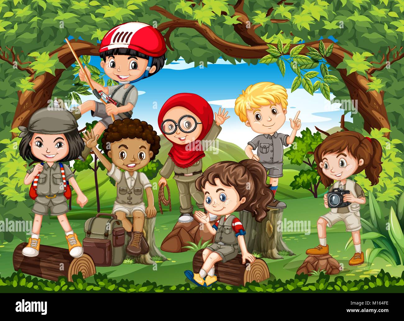 Jungle adventure clipart hi-res stock photography and images - Alamy
