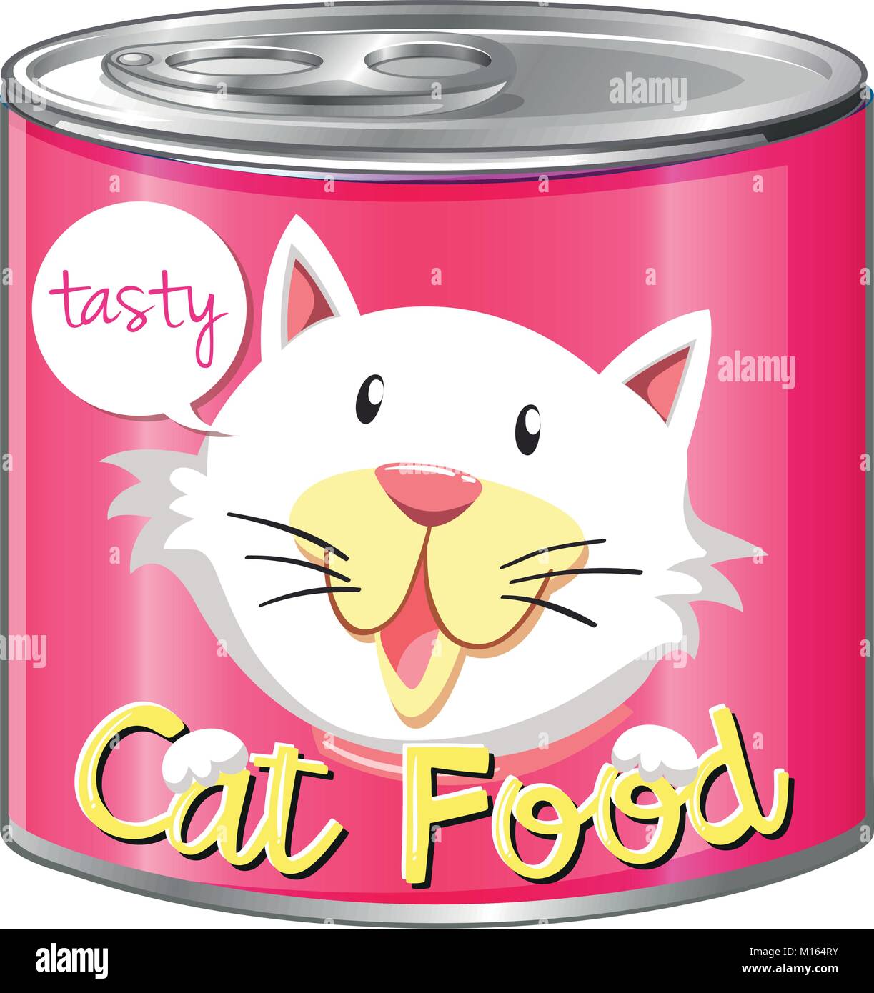Cat food in aluminum can illustration Stock Vector Image & Art - Alamy