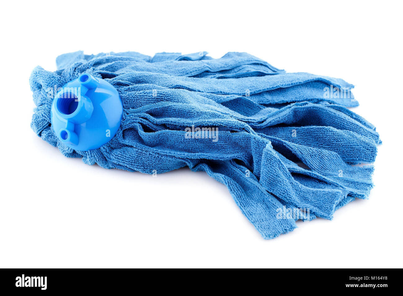Blue mop isolated on white background Stock Photo - Alamy