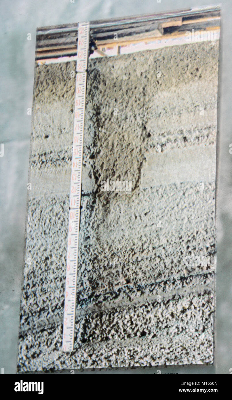 Picture showing the sequence of rolling pyroclastic flows over the ...