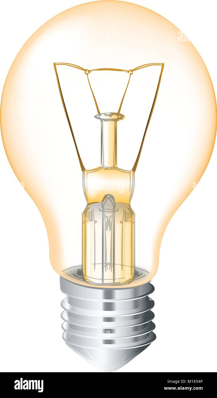 Lightbulb on white background illustration Stock Vector Image & Art - Alamy
