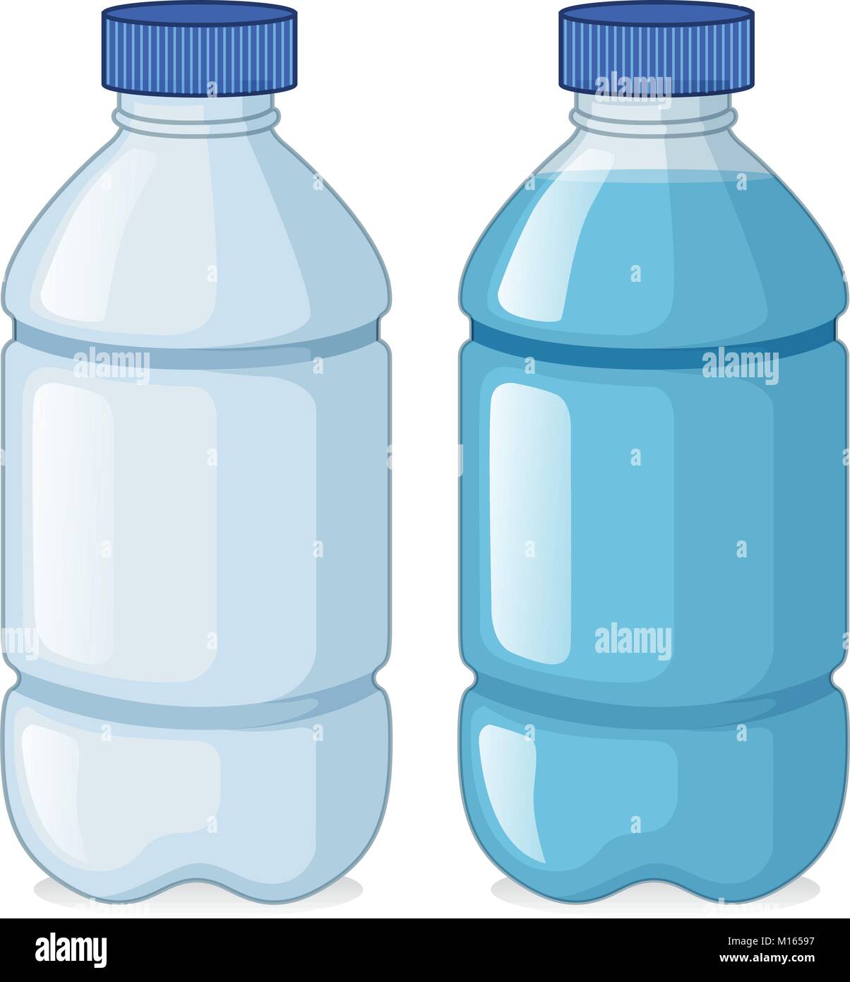 Two bottles with and without water illustration Stock Vector Image ...