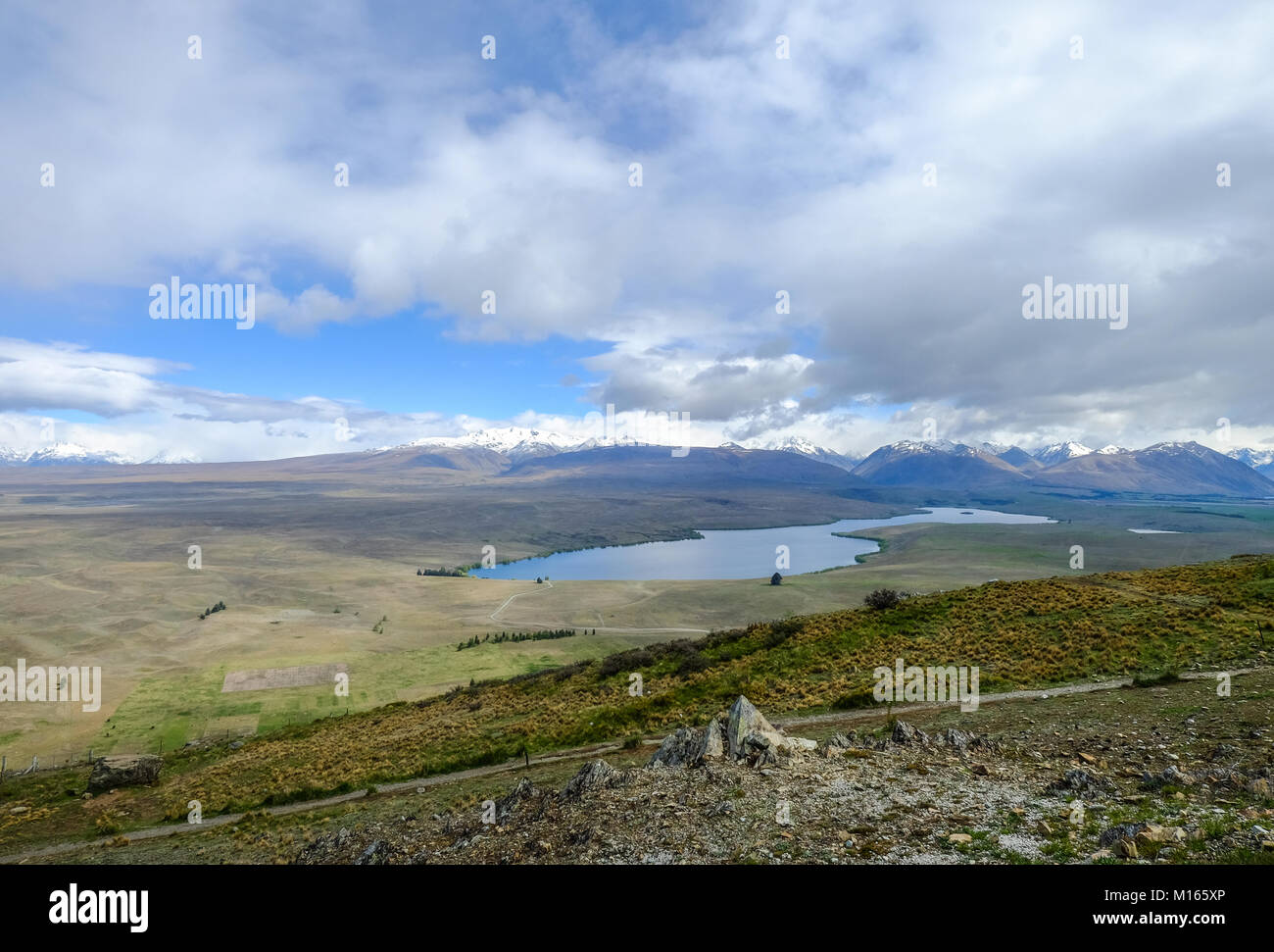 Landscape of Mount John. The mountain is at northern end of the ...