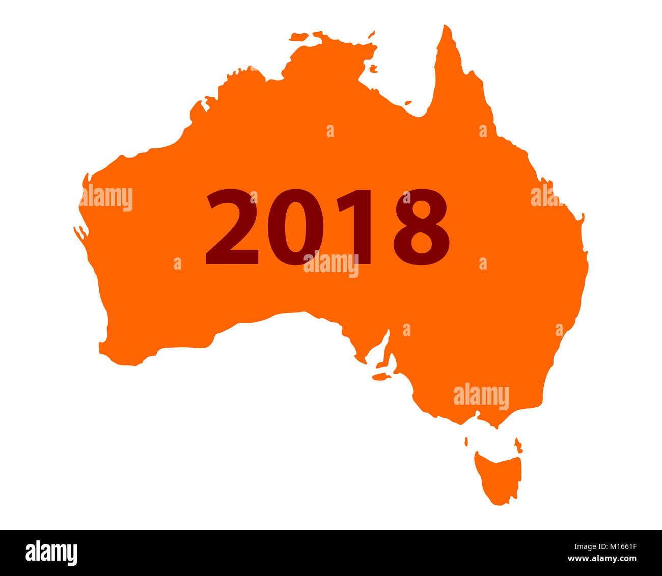 Map of Australia 2018 Stock Photo - Alamy