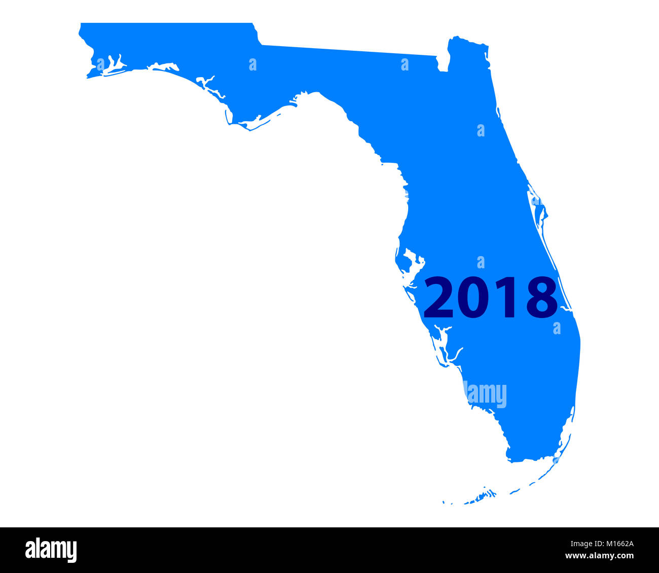 Map of Florida 2018 Stock Photo - Alamy