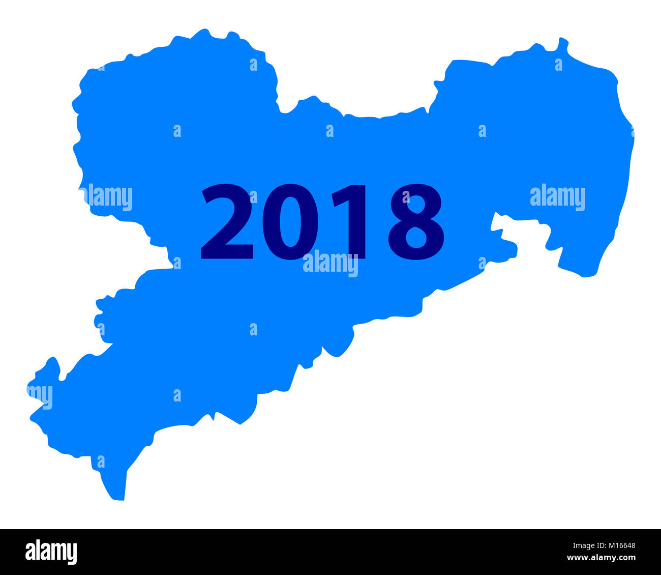 Map of Saxony 2018 Stock Photo - Alamy