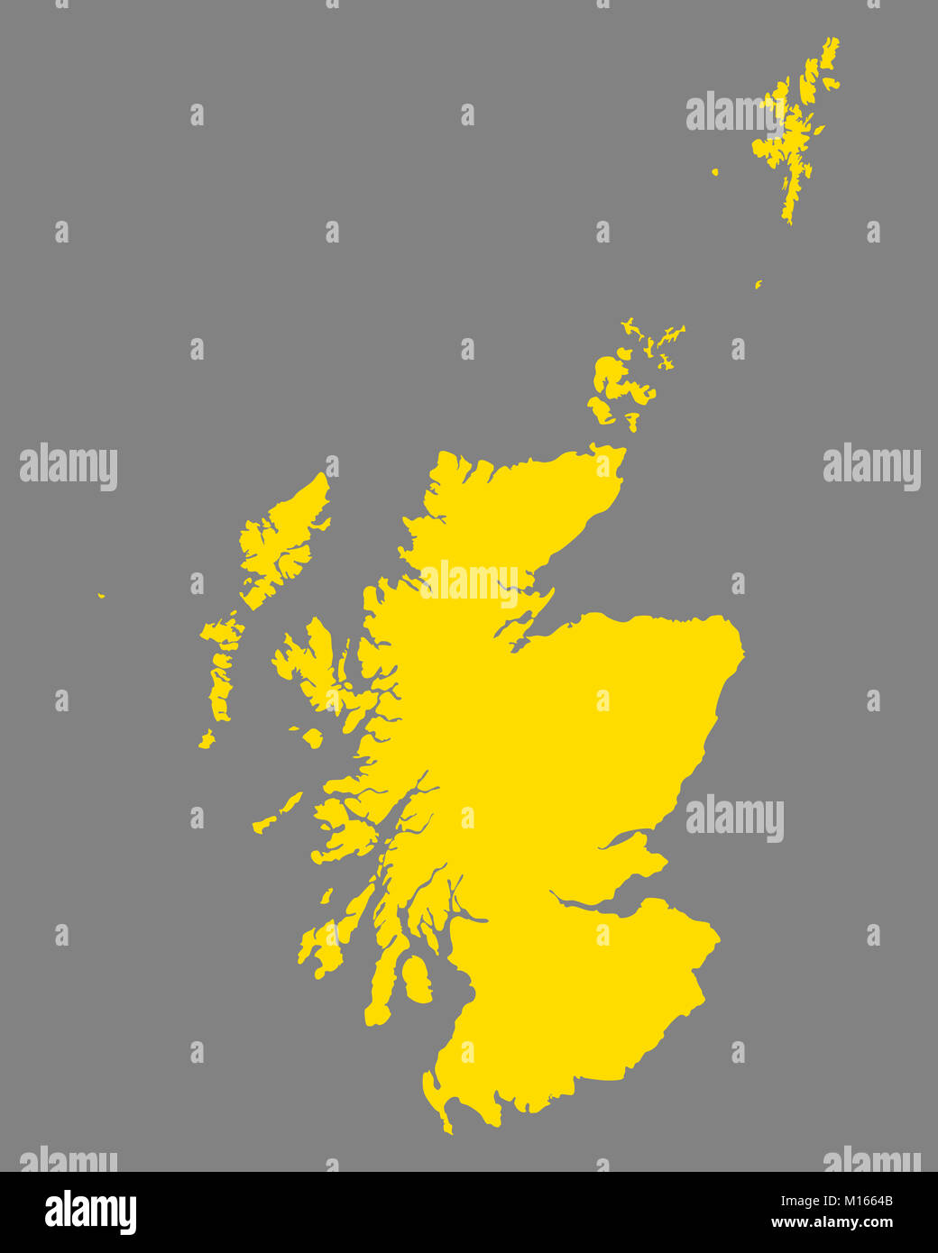 Yellow map scotland hi-res stock photography and images - Alamy