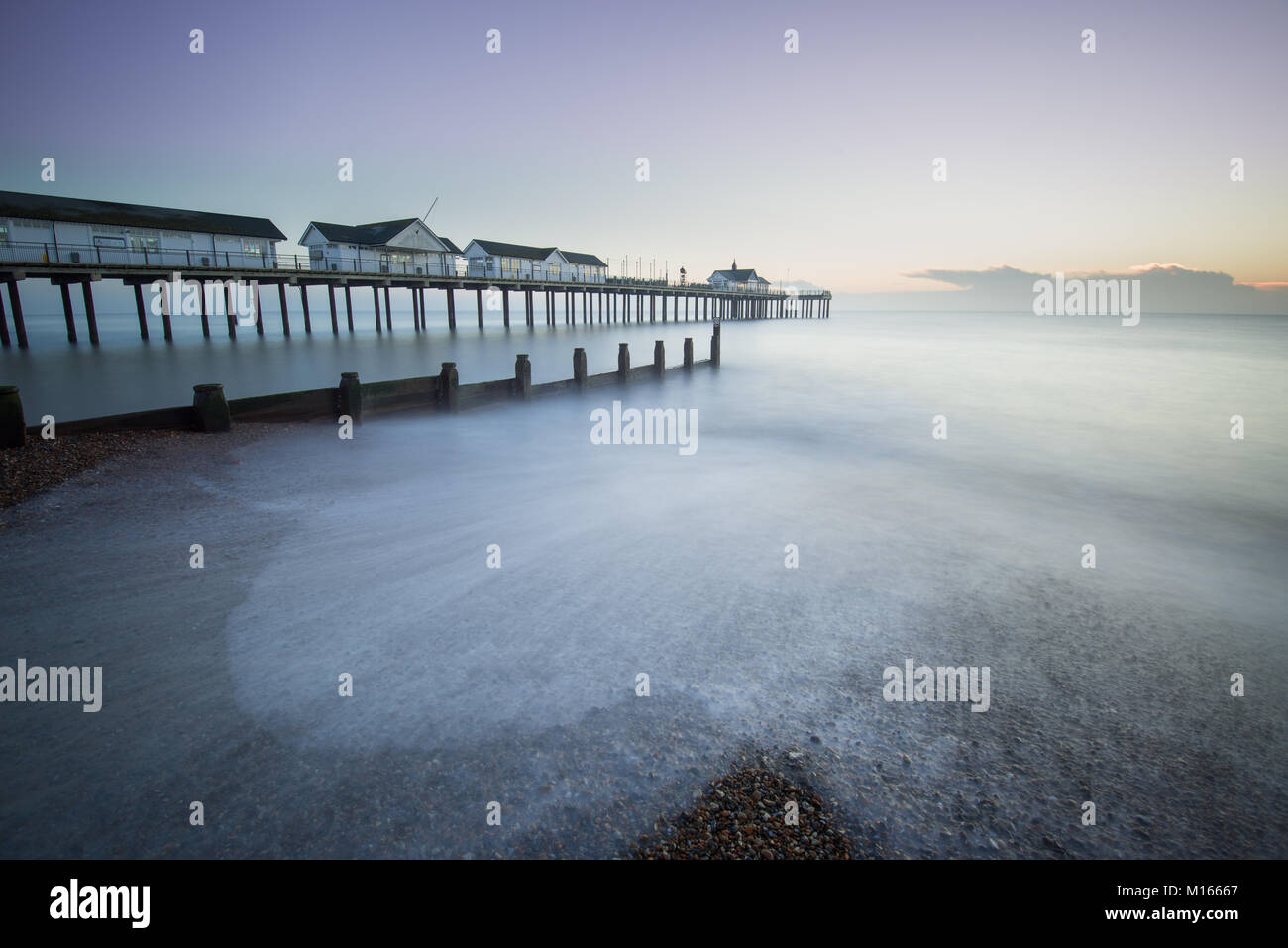 Southwold Pier at Sunrise on the Suffolk Coast Stock Photo - Alamy