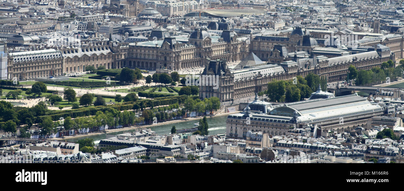 Louvre palace aerial view High Resolution Stock Photography and Images ...