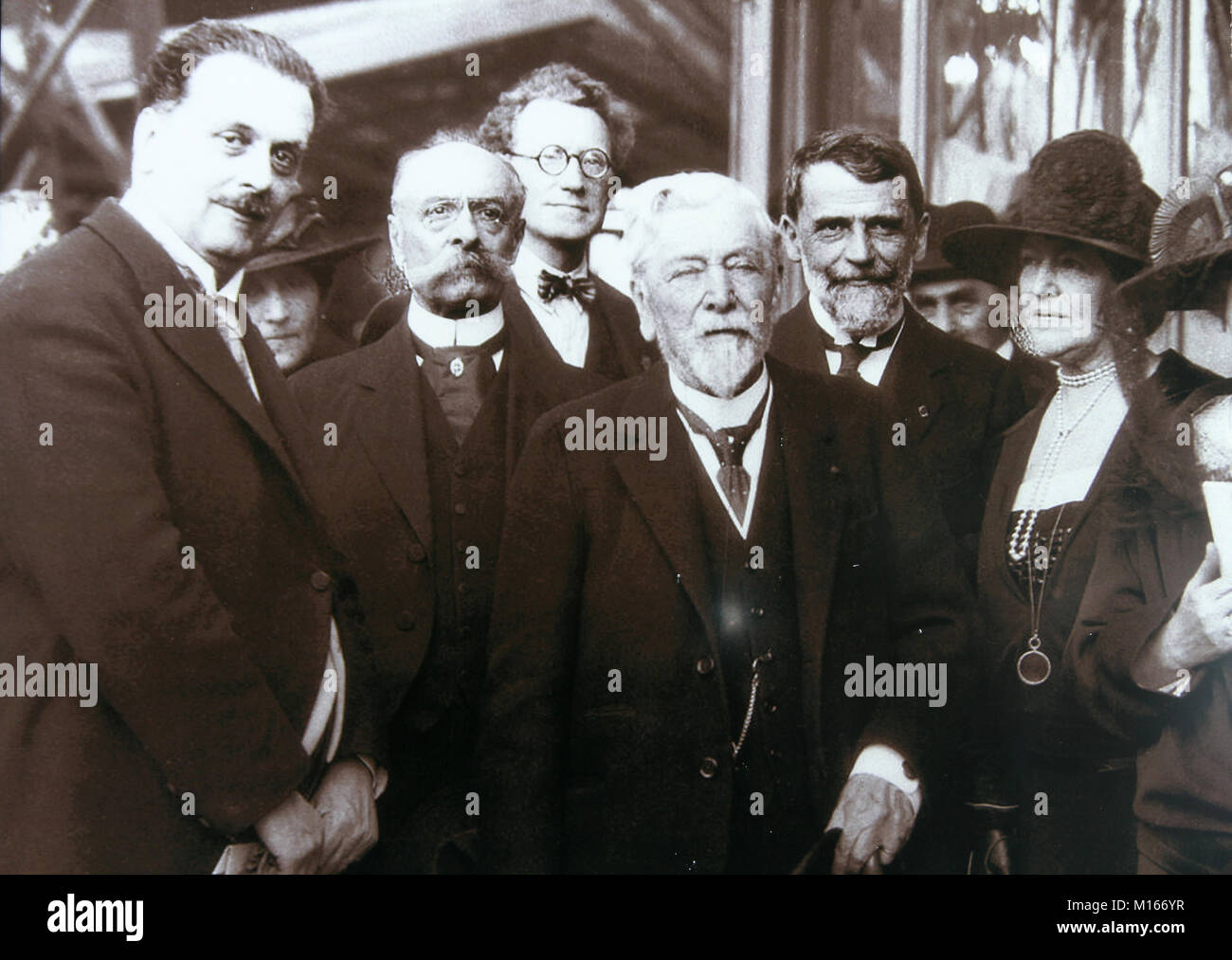 Photograph of visit by civil engineers: (Alexandre Gustave Eiffel ...