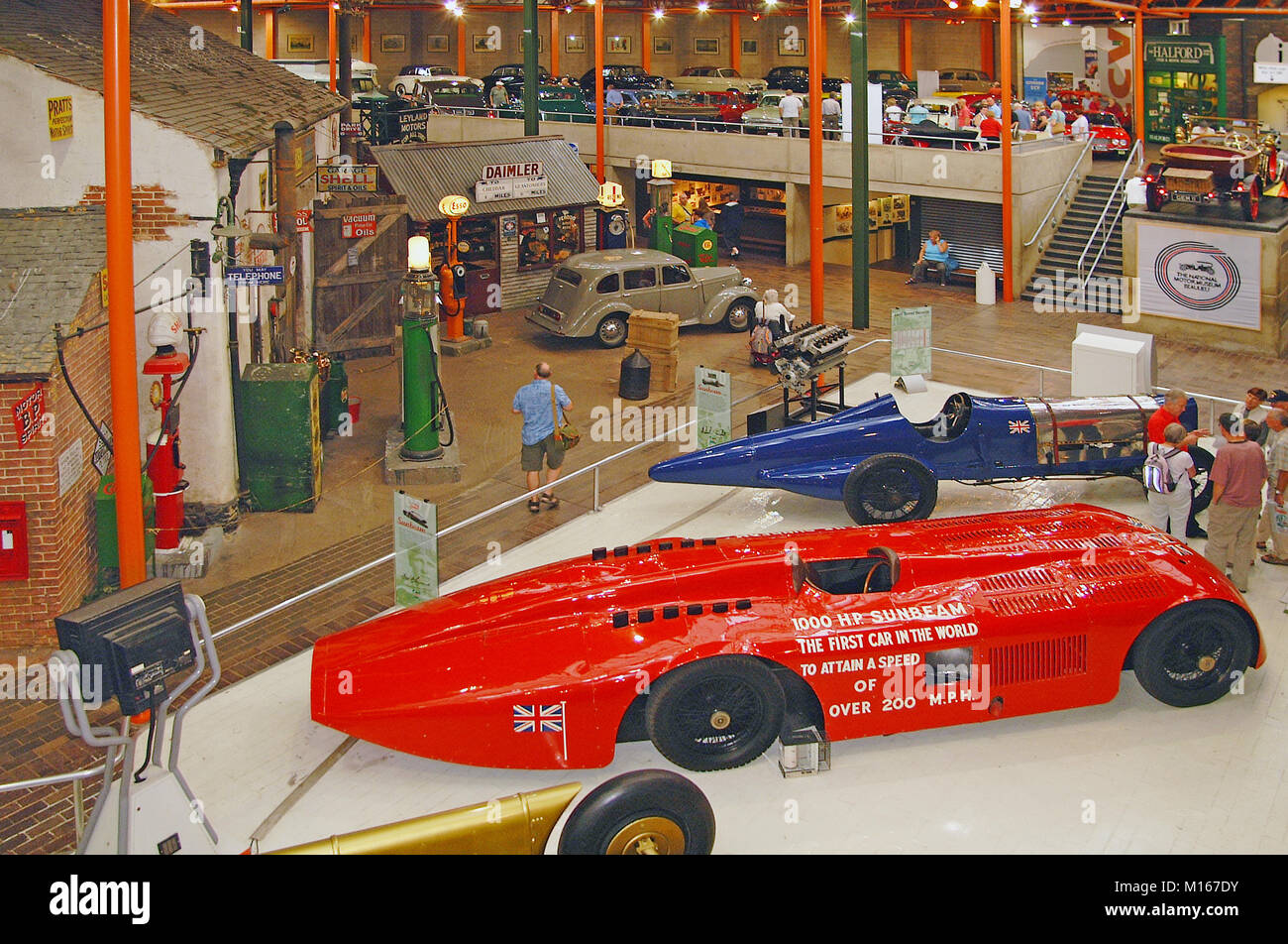 Inside the National Motor Museum at Beaulieu, New Forest, Hampshire ...