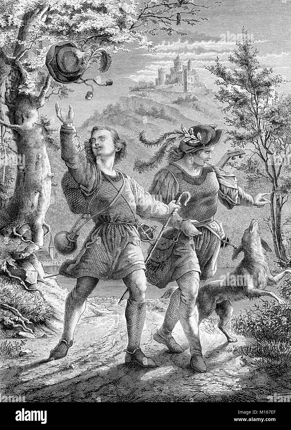 Wanderer drawing Black and White Stock Photos & Images - Alamy