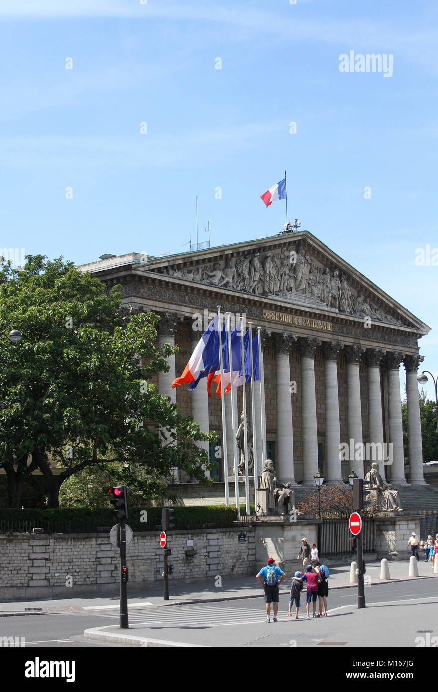 Front entrance of the National Assembly in Paris, France Stock Photo ...