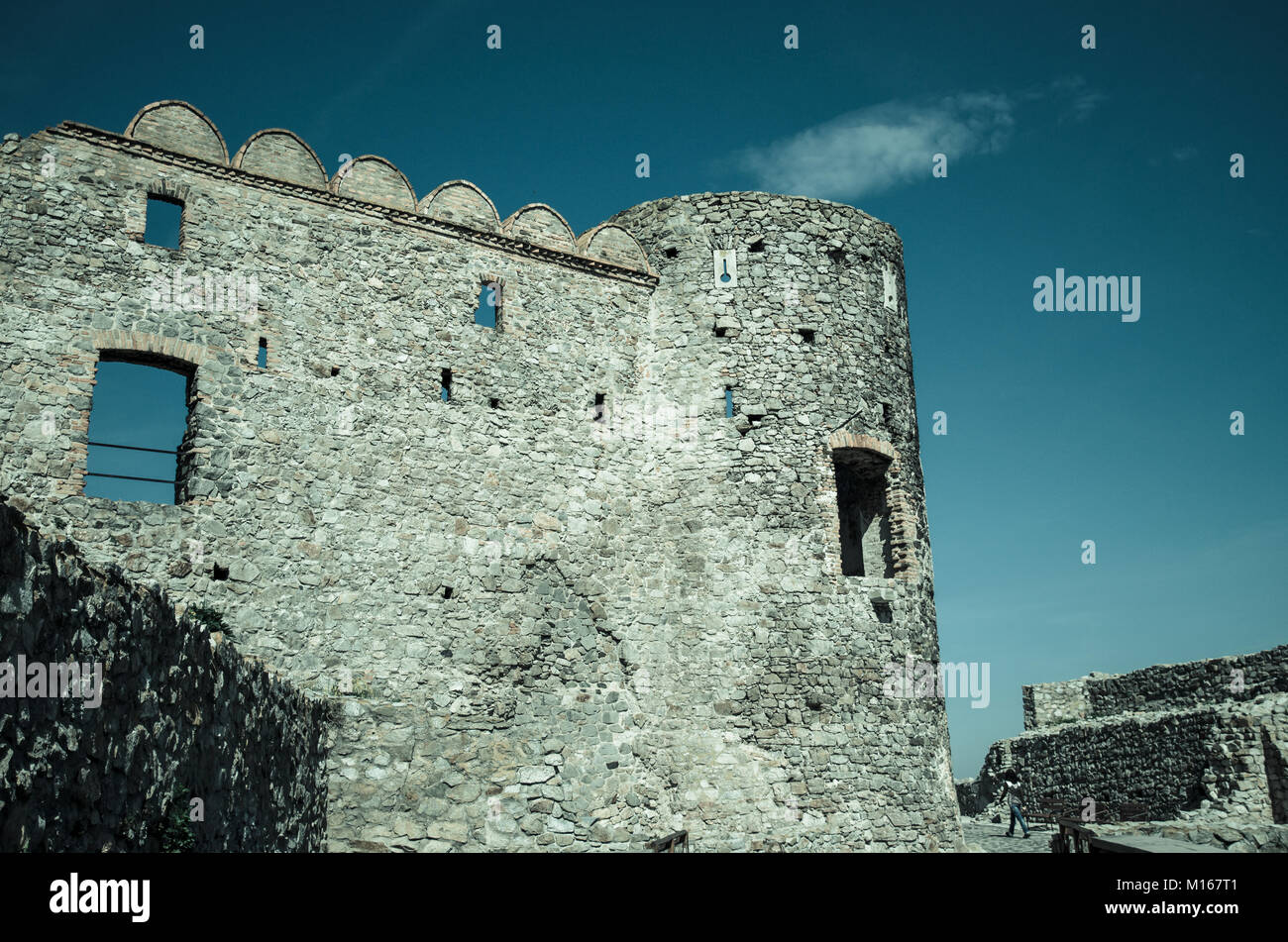 old ruined castle image background Stock Photo - Alamy
