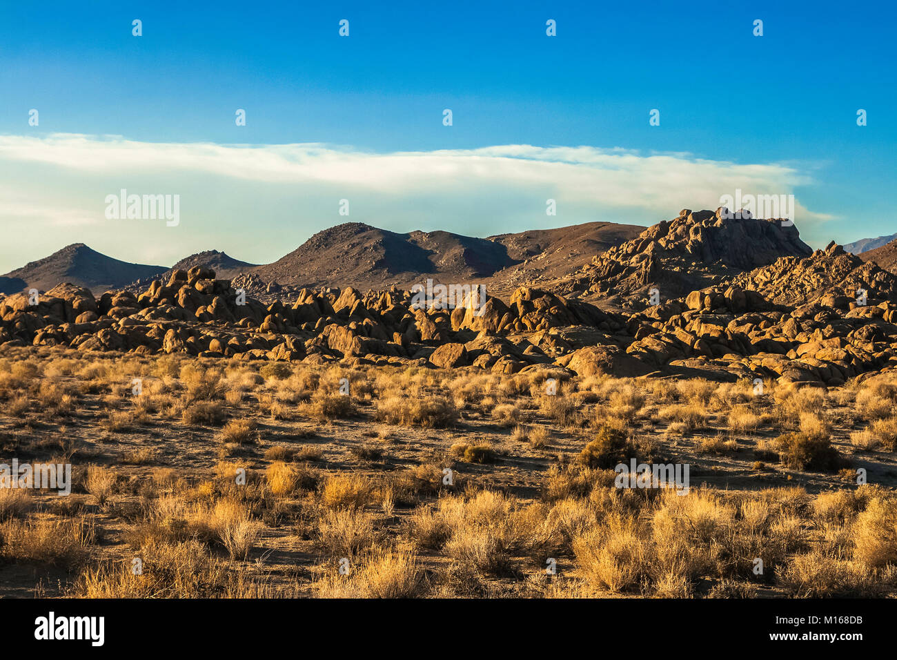 Desert of the Alabama Hills in summer, California Stock Photo - Alamy