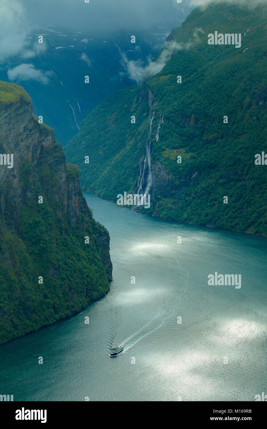 Aerial view breathtaking geirangerfjord hi-res stock photography and ...