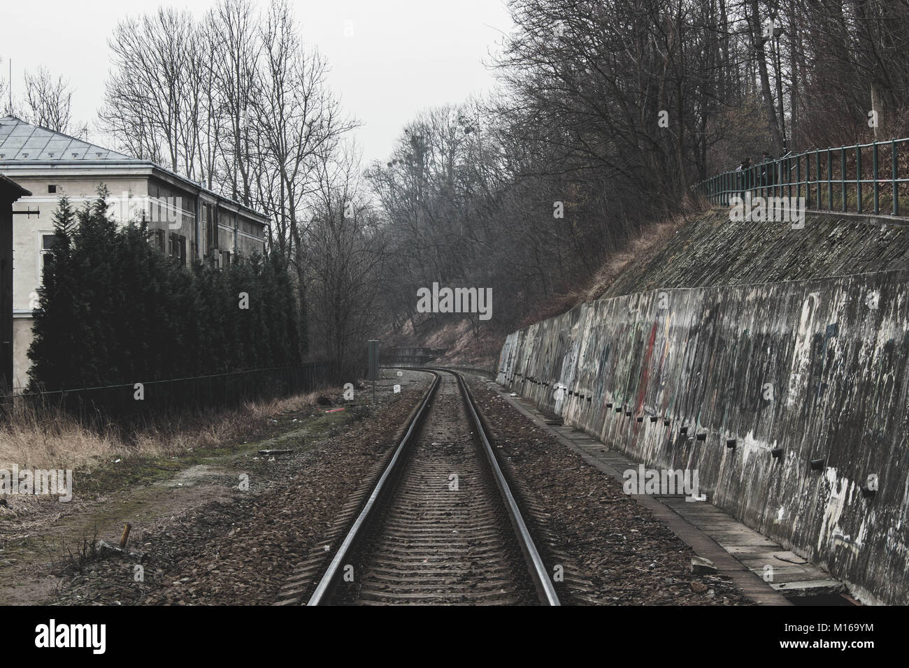 Rail straight forward Stock Photo - Alamy