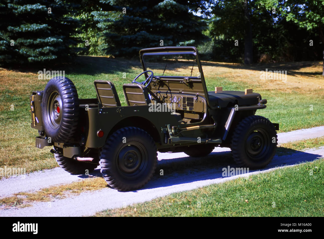 1951 Willys Model M38 rear view Stock Photo - Alamy