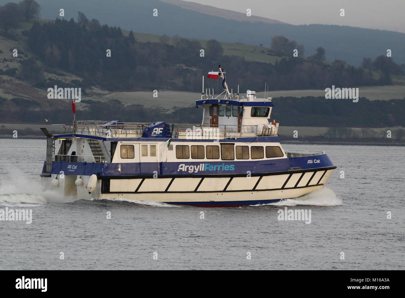 MV Ali Cat, a passenger ferry operated by Argyll Ferries on the Gourock ...
