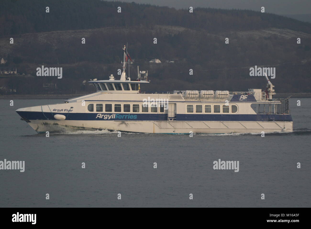 MV Argyll Flyer, a passenger ferry operated by Argyll Ferries on the ...