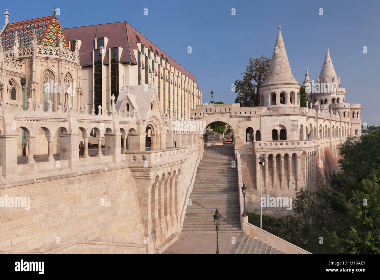 Fishermen's bastion on Buda Castle, Budapest, Hungary Stock Photo - Alamy