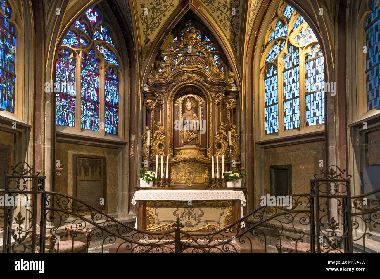 Altar room, Aachen Cathedral, Aachen, North Rhine-Westphalia, Germany Stock Photo - Alamy