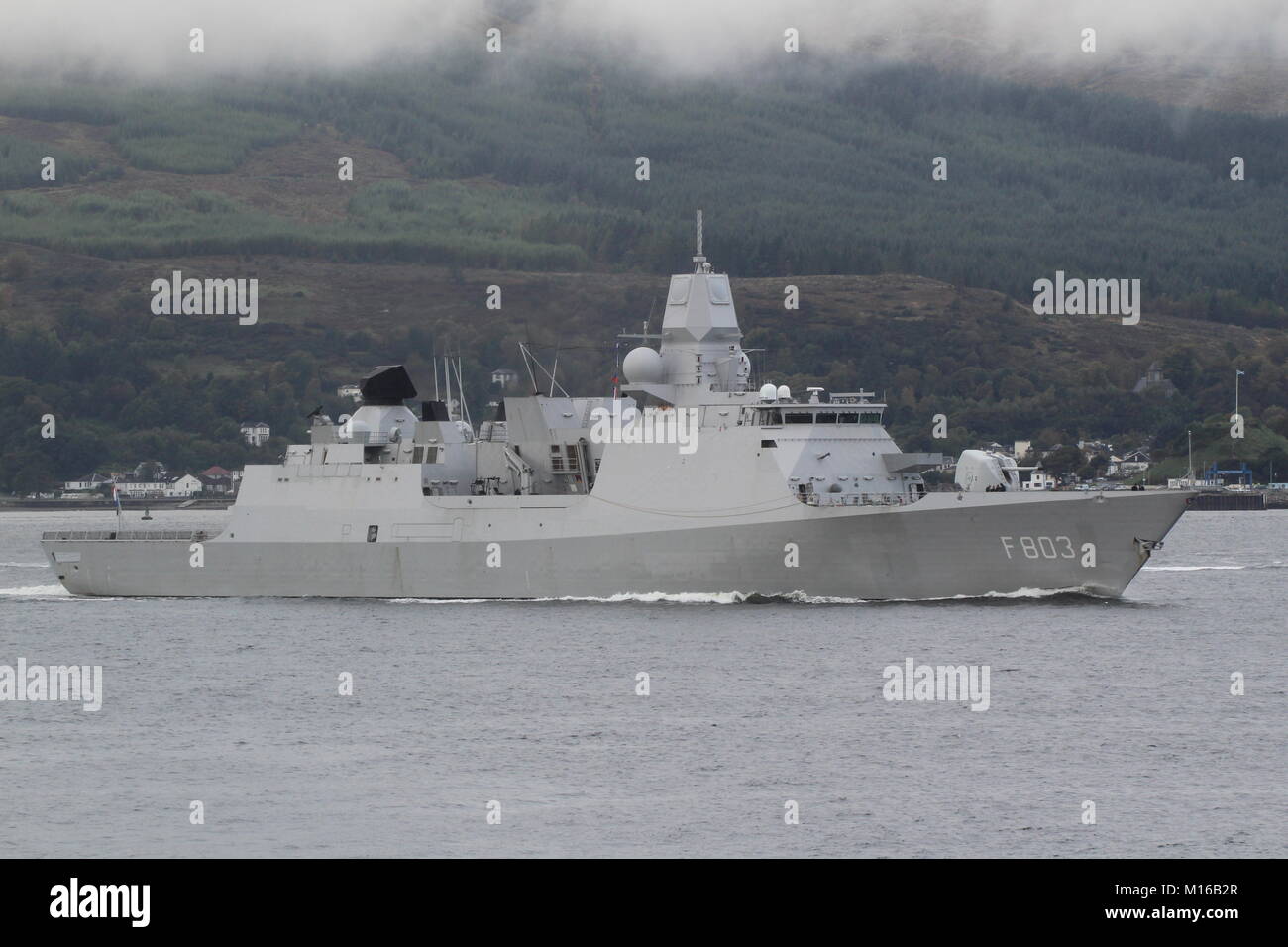 HNLMS Tromp (F803), a De Zeven Provincien-class frigate operated by the ...