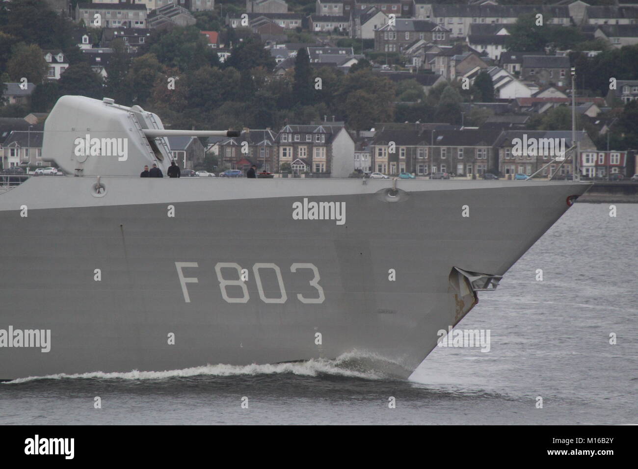 HNLMS Tromp (F803), a De Zeven Provincien-class frigate operated by the Royal Netherlands Navy ...