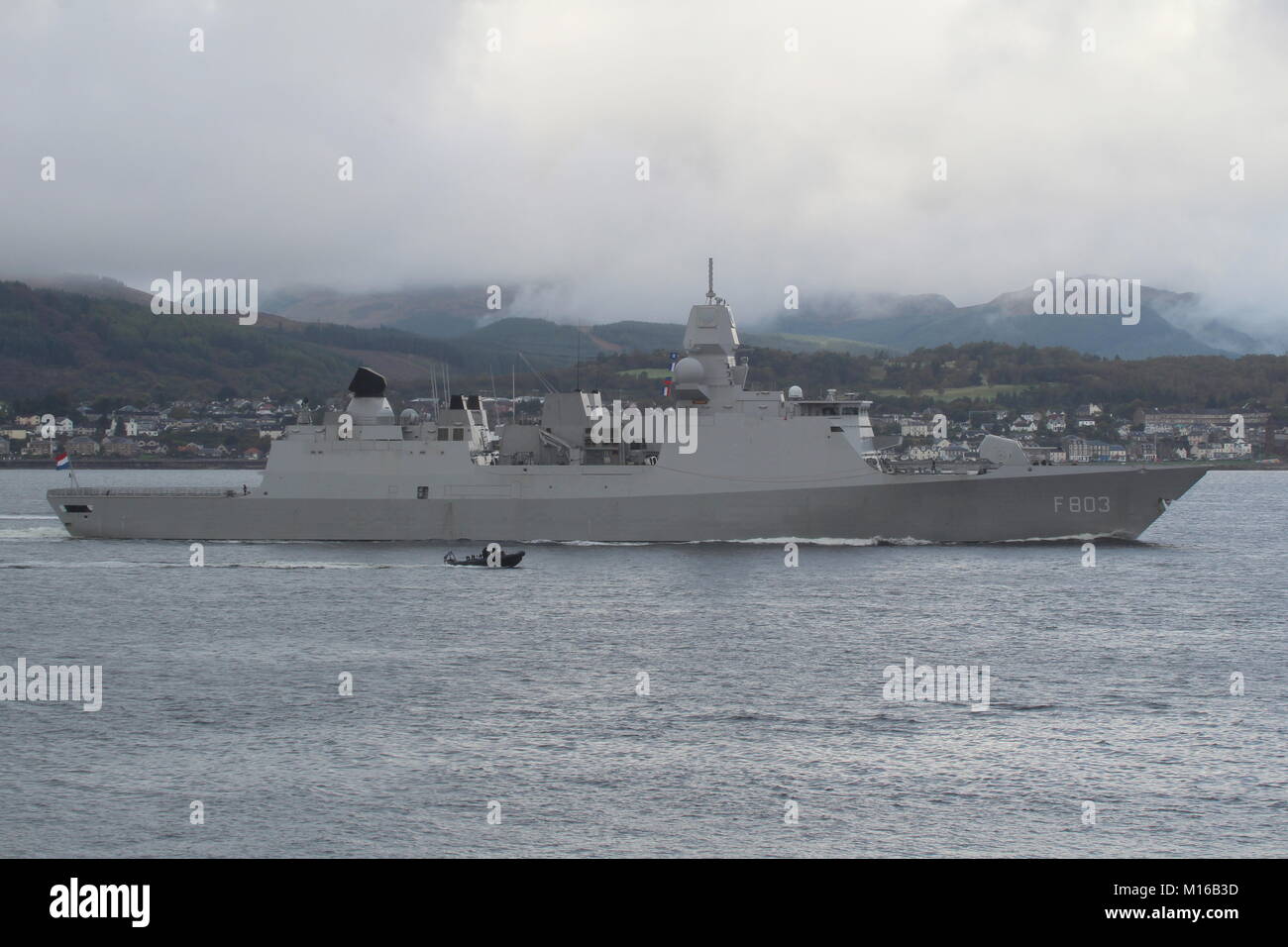 HNLMS Tromp (F803), a De Zeven Provincien-class frigate operated by the ...